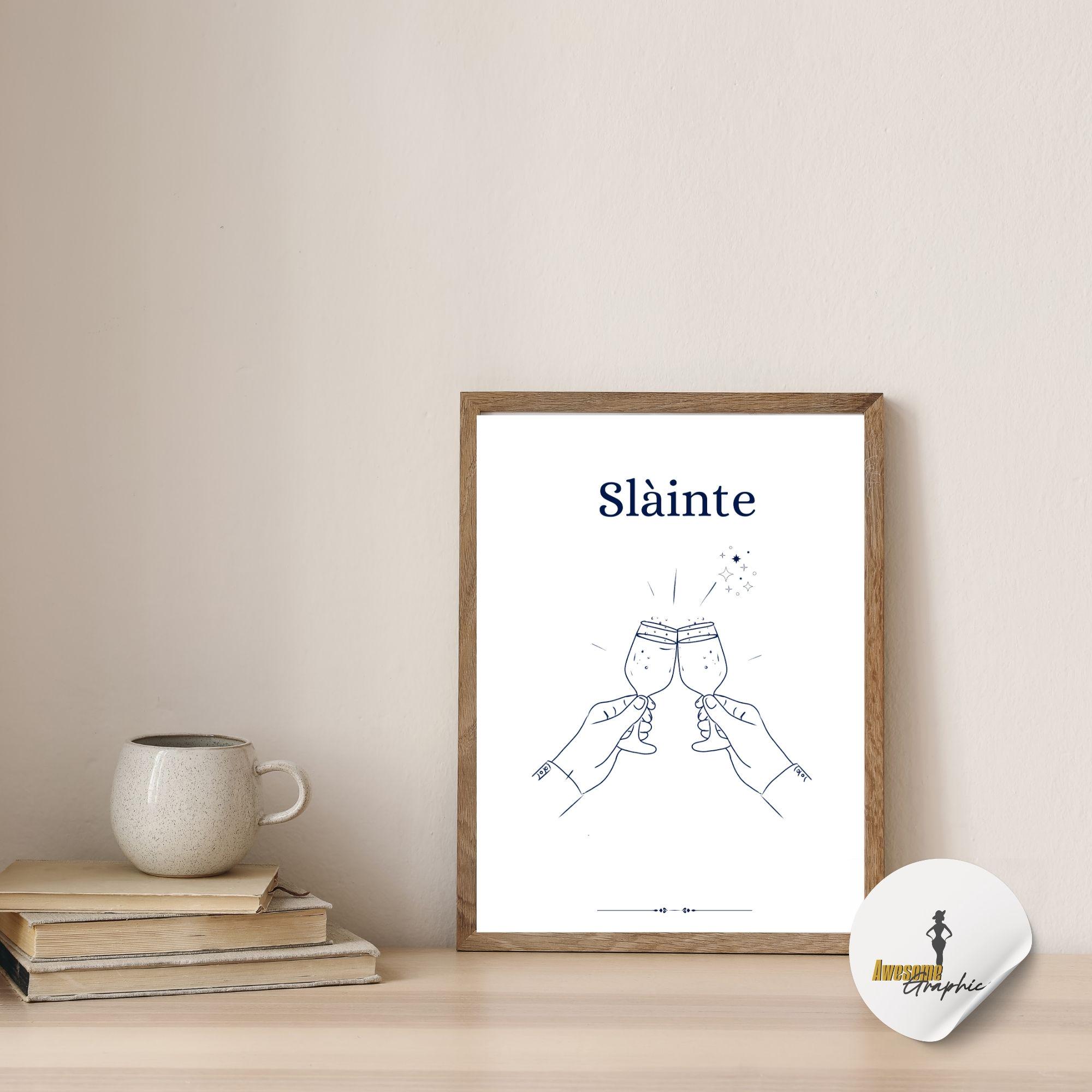 Slainte, Slainte Sign, Slainte Print, Irish Sayings, Bar Decor, Irish ...