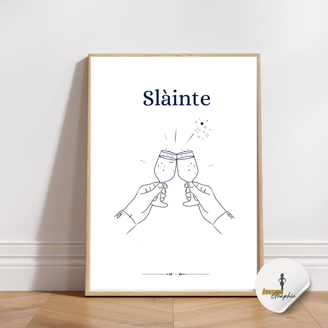 Slainte, Slainte Sign, Slainte Print, Irish Sayings, Bar Decor, Irish ...