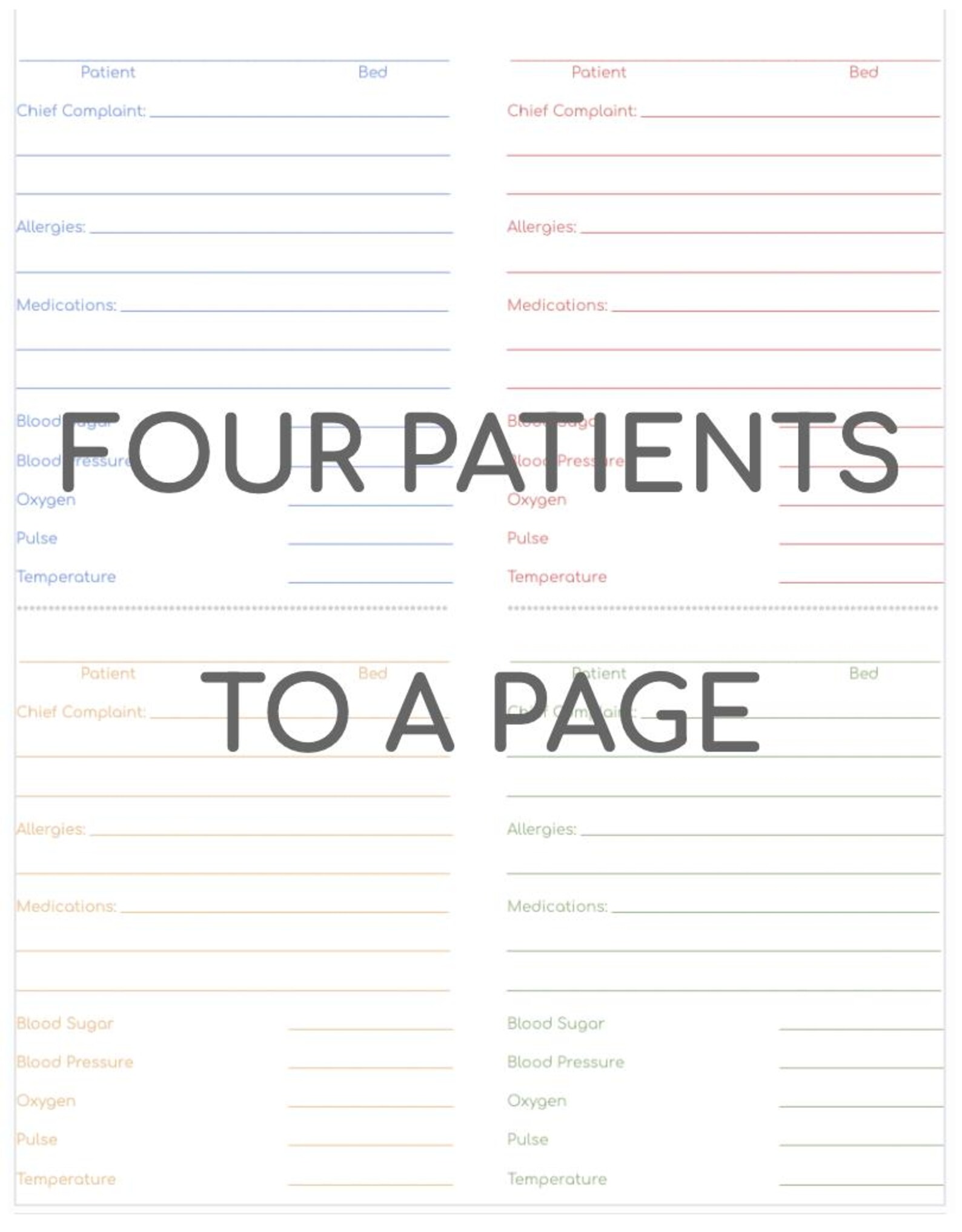 Patient Admission Form: Nursing Handoff Report - Etsy