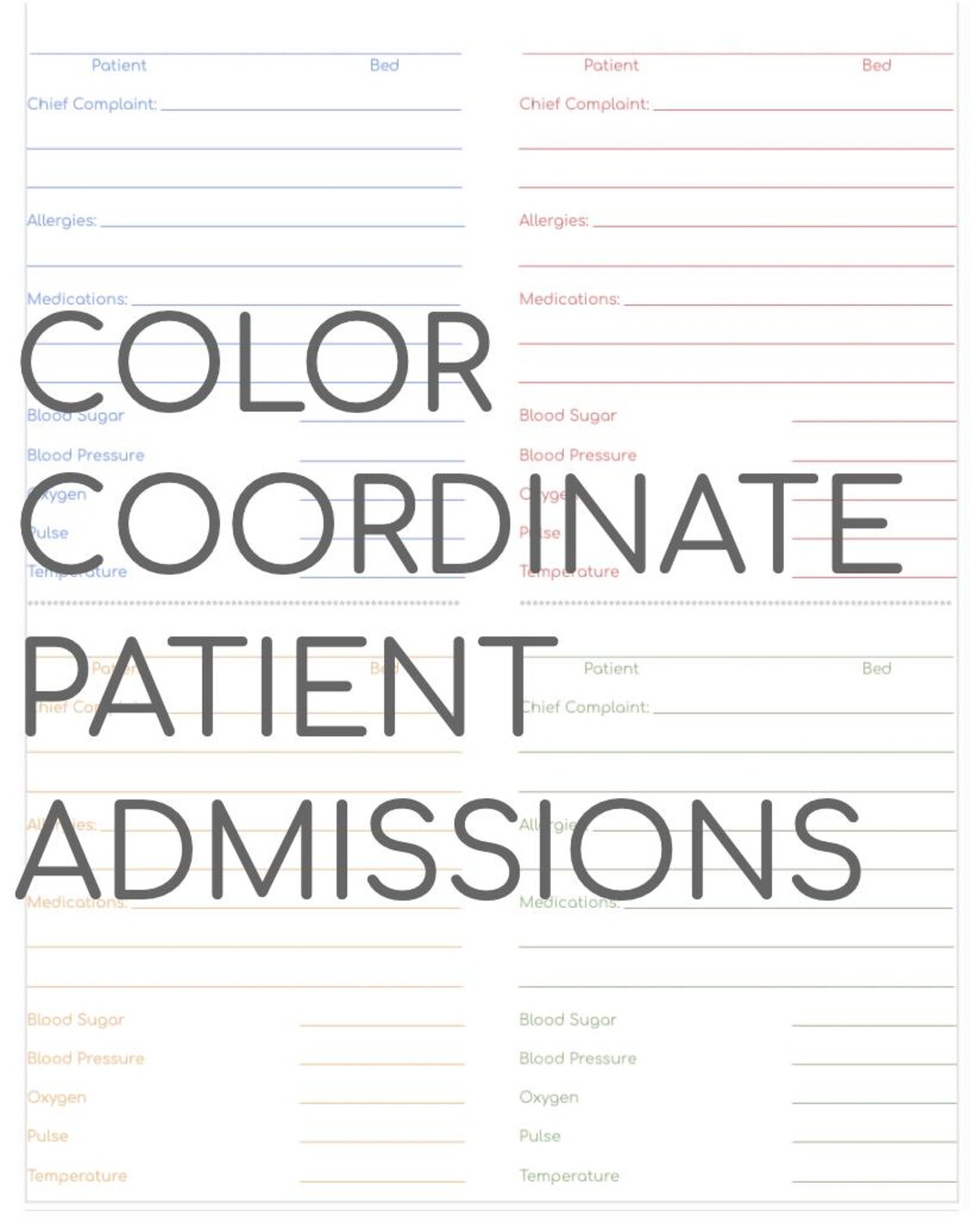 Patient Admission Form: Nursing Handoff Report - Etsy