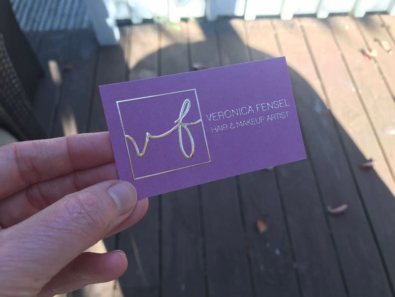 Business Cards With Raised Gold Foil Abstract Artist - Etsy