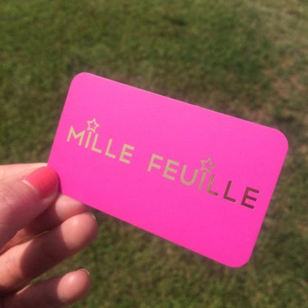 Gold Embossed Business Cards - Etsy