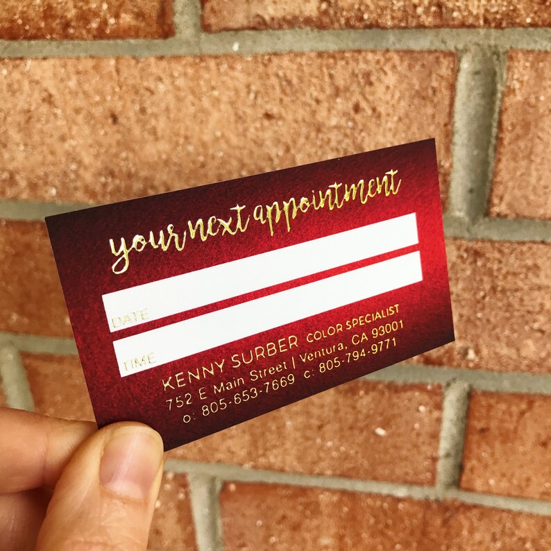 Business Cards With Raised Gold Foil Hair and Makeup Artist - Etsy