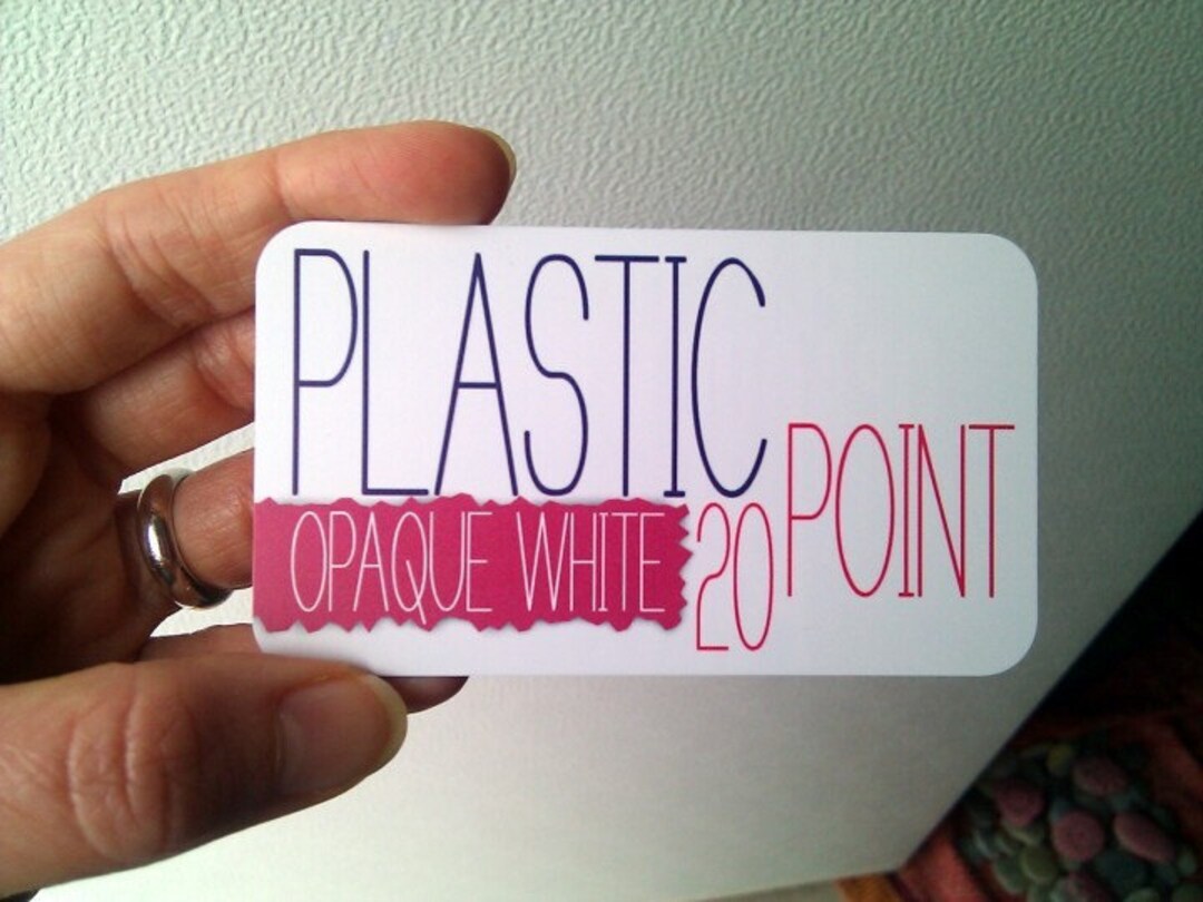 500 White Plastic Business Cards 2 X 3.5 - Etsy