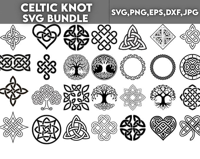 Celtic Knot SVG Bundle, Celtic PNG Bundle,celtic SVG Cut Files for ...