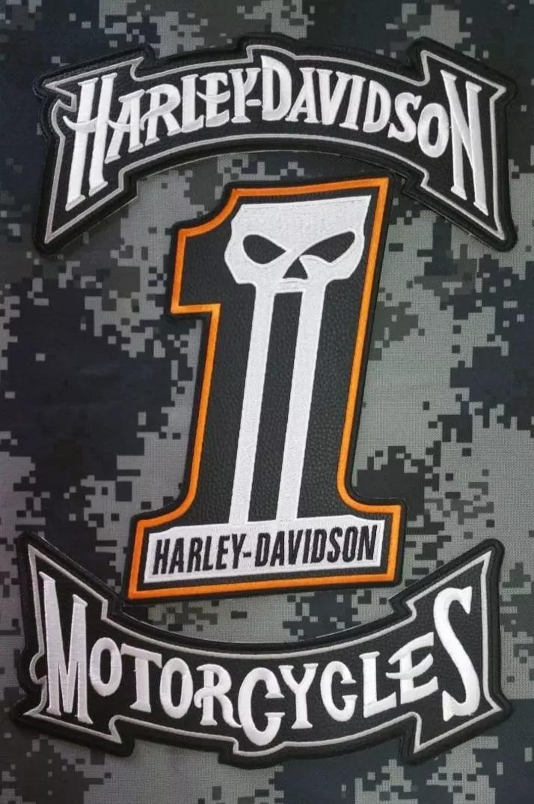 Harley Davidson Patches for Jacket Style Number 1 Rockers 3pcs to Iron ...