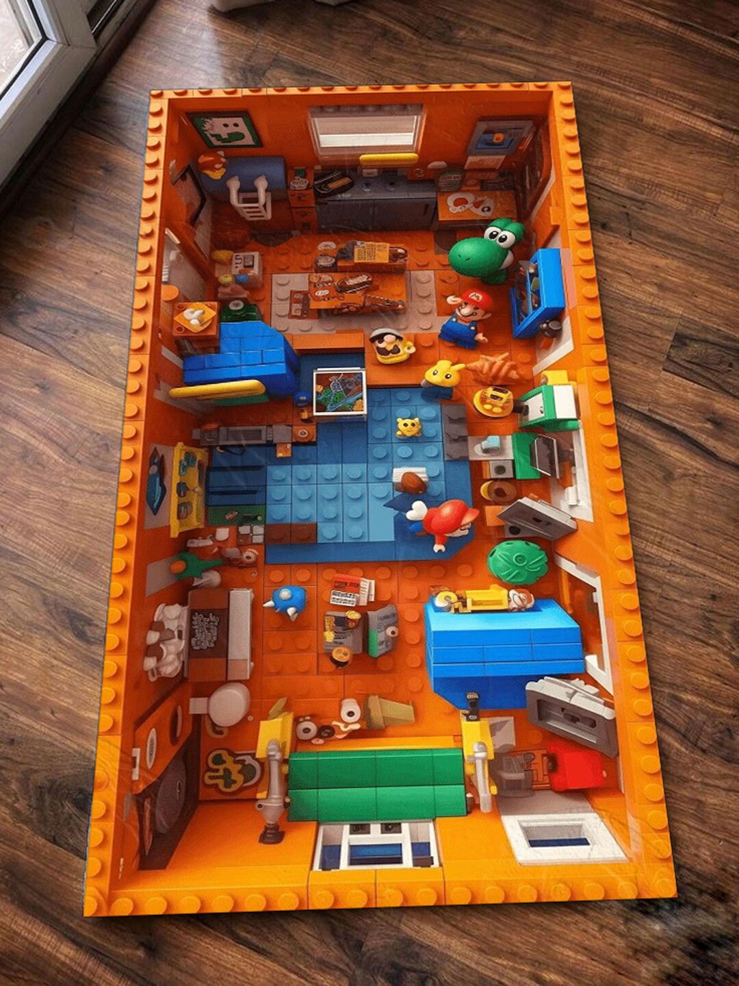 Lego Decore Lego Building Block Rug-lego Brick Rug Perfect for ...