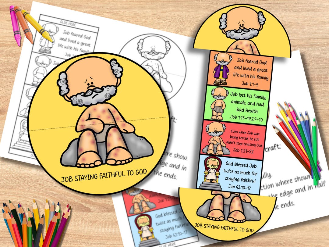 Story of Job Bible Craft – Interactive Sunday School Activity (colored ...