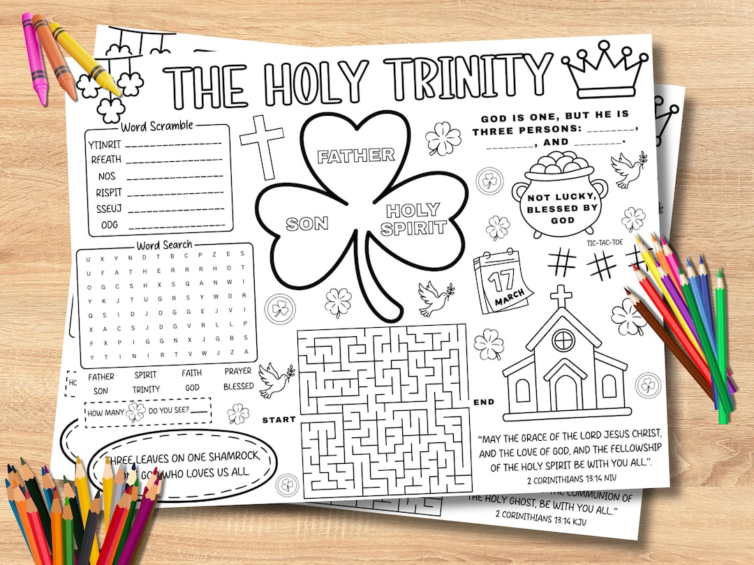 St Patrick’s Day Christian Bible Activity Sheet for Kids | Holy Trinity ...