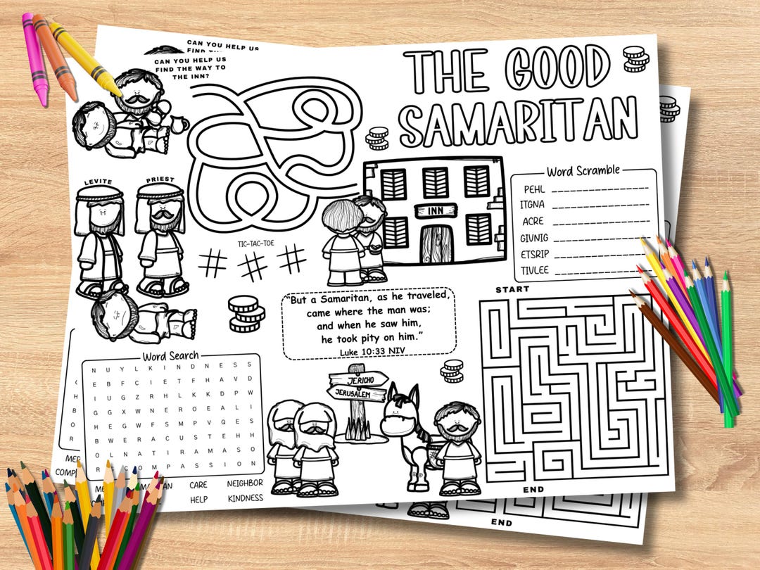Good Samaritan Bible Activity for Kids | Sunday School Printable ...