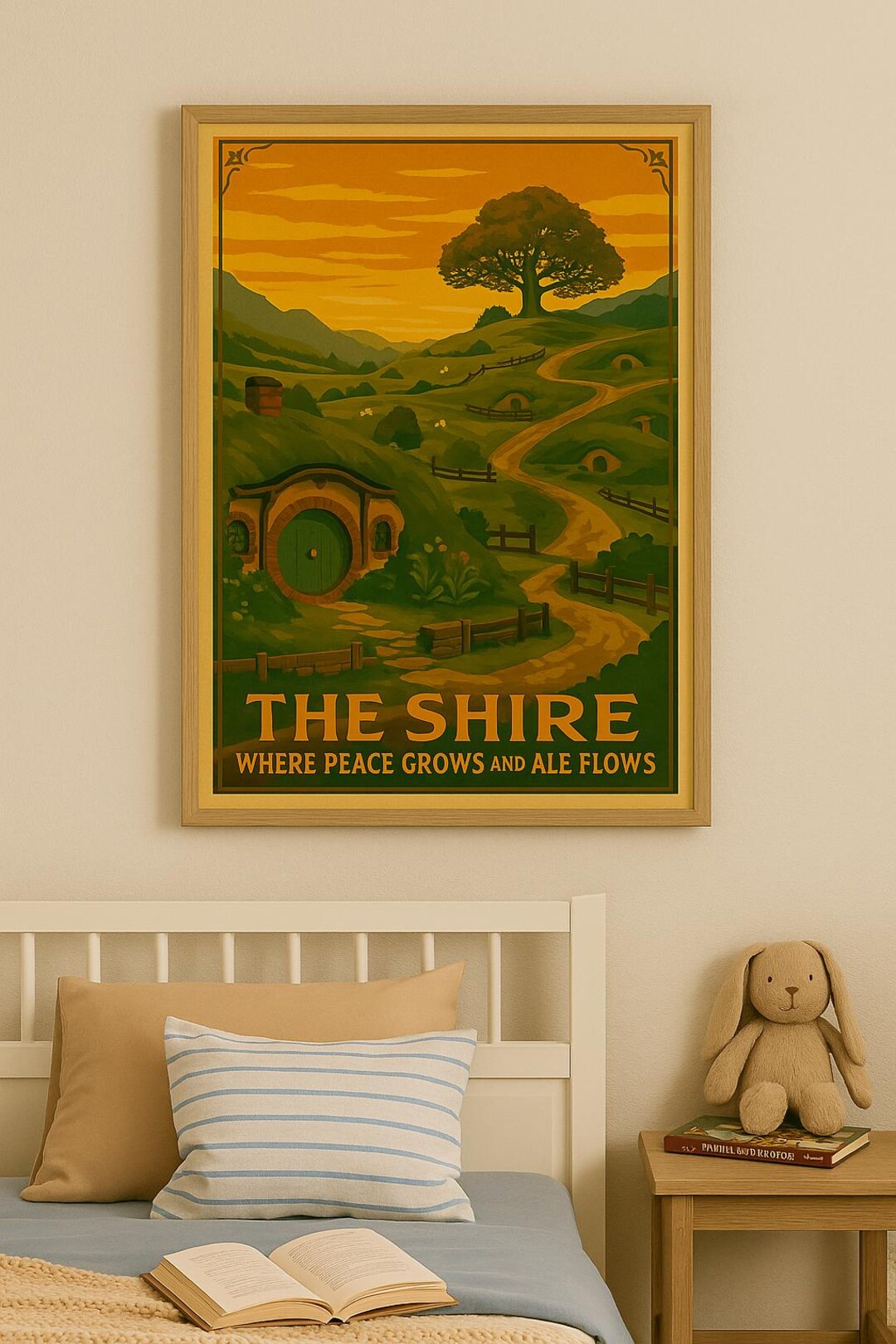 The Shire Travel Poster: Vintage Hobbiton Wall Art (digital Download - Etsy