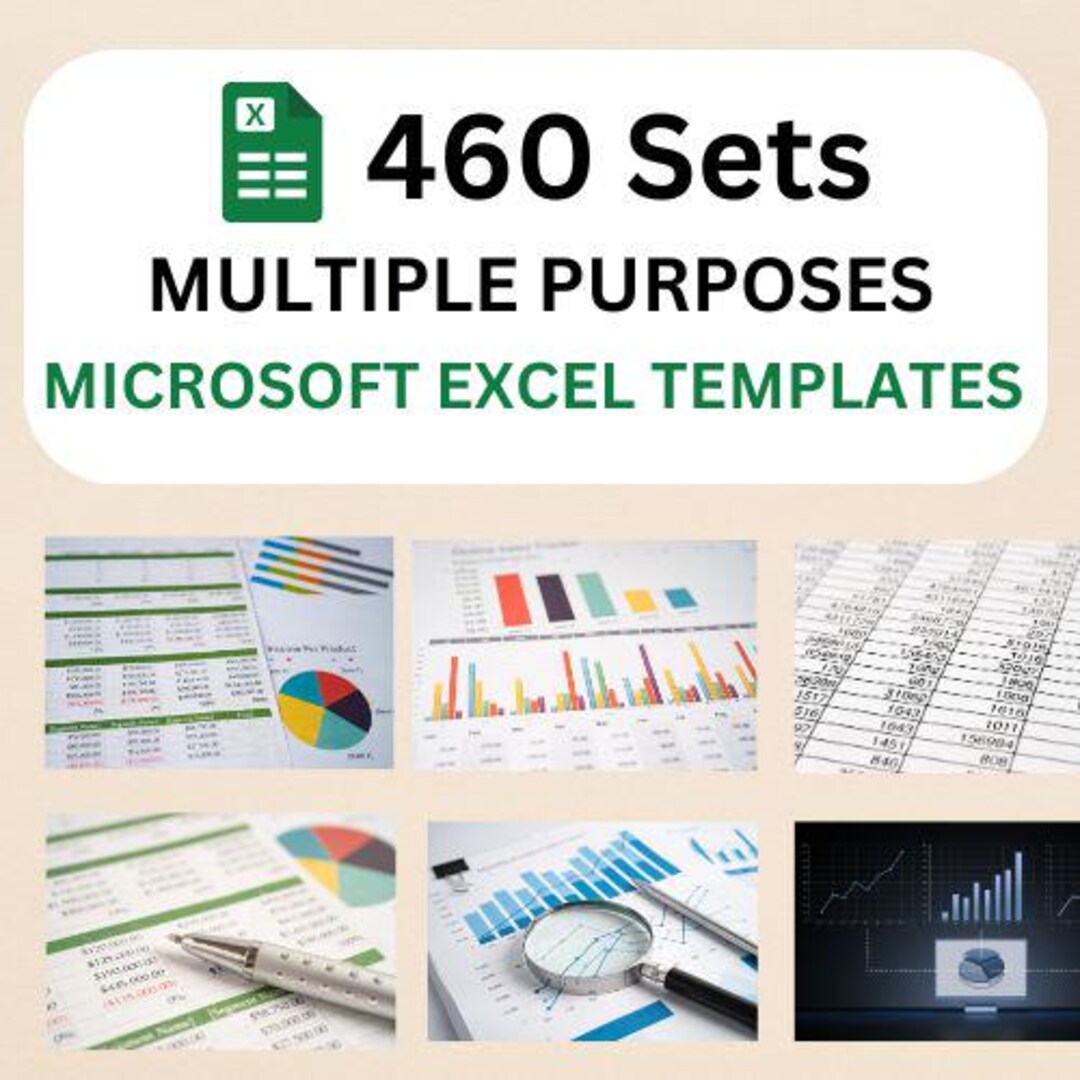 460 Sets Microsoft Excel Templates : Business Financial Invoices ...