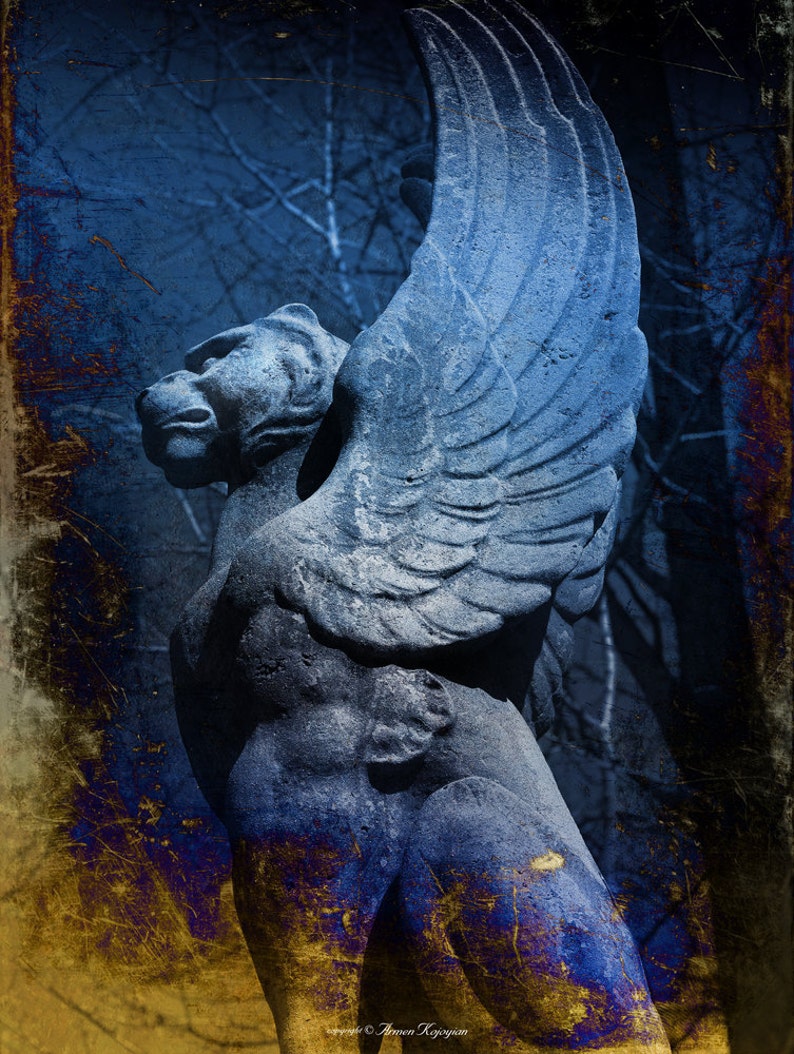 Th Night Watcher Art Deco Griffin - Etsy