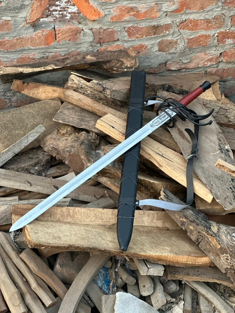 Handmade Carbon Steel Rapier Sword: Leather Wrapped Handle - Etsy