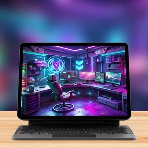 Arcade Gaming Room Vtuber Background Animated, Lofi Twitch Streaming ...