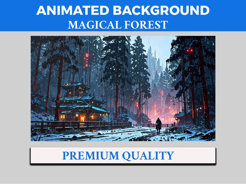 Dark Magic Forest Vtuber Background Animated, Lofi Twitch Streaming ...