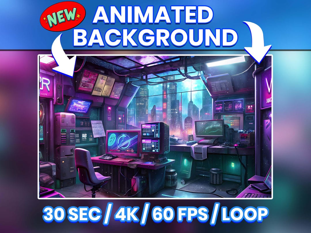 Animated Arcade Gaming Room Vtuber Background, Lofi Twitch Stream ...
