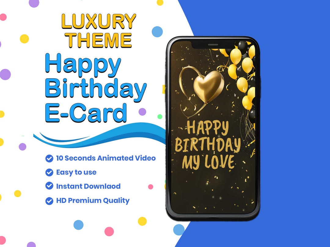 Happy Birthday Animation Luxury Theme, Animated Birthday Greeting ...