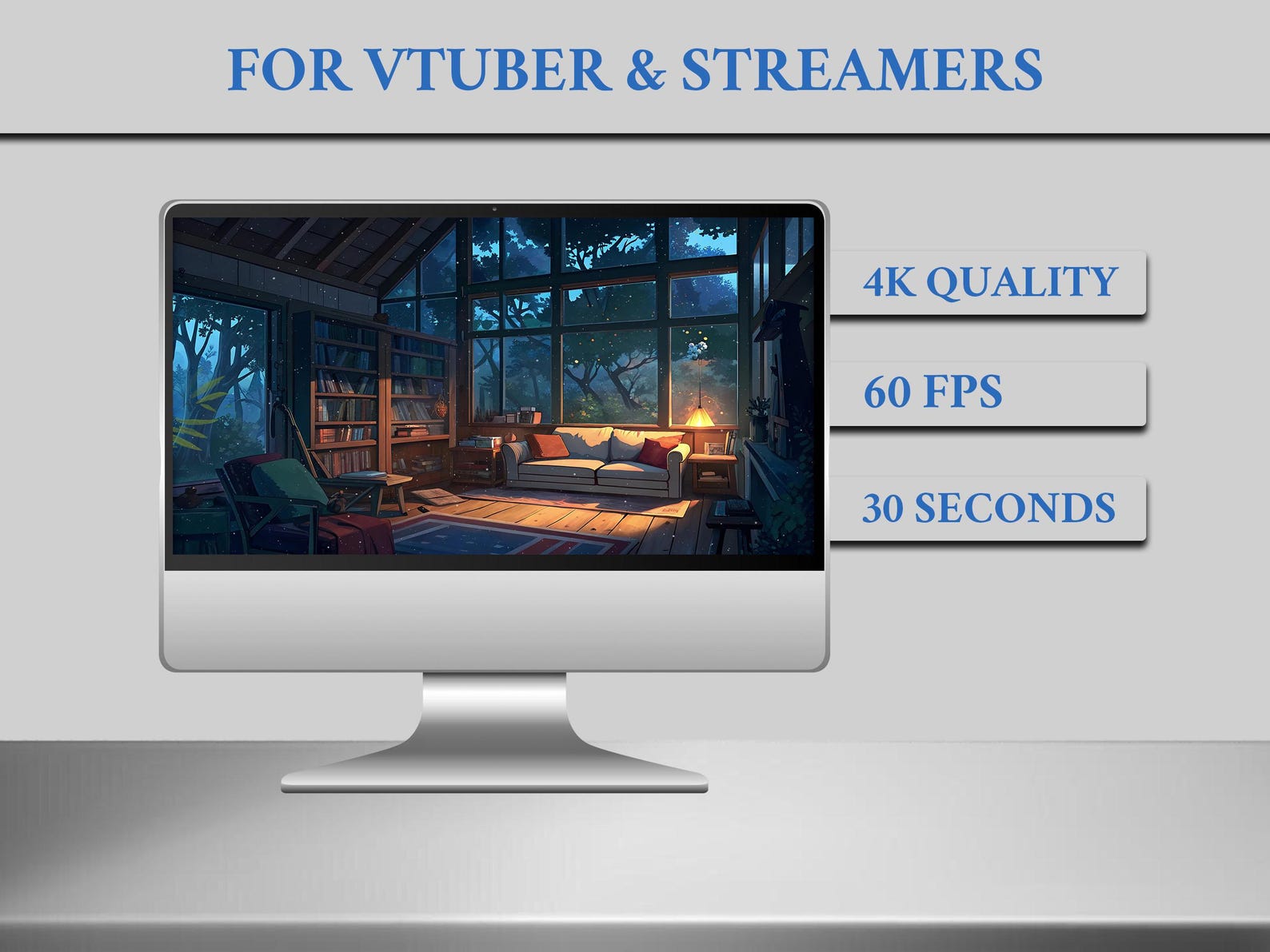 Cozy Treehouse Vtuber Background Animated, Lofi Twitch Streaming ...