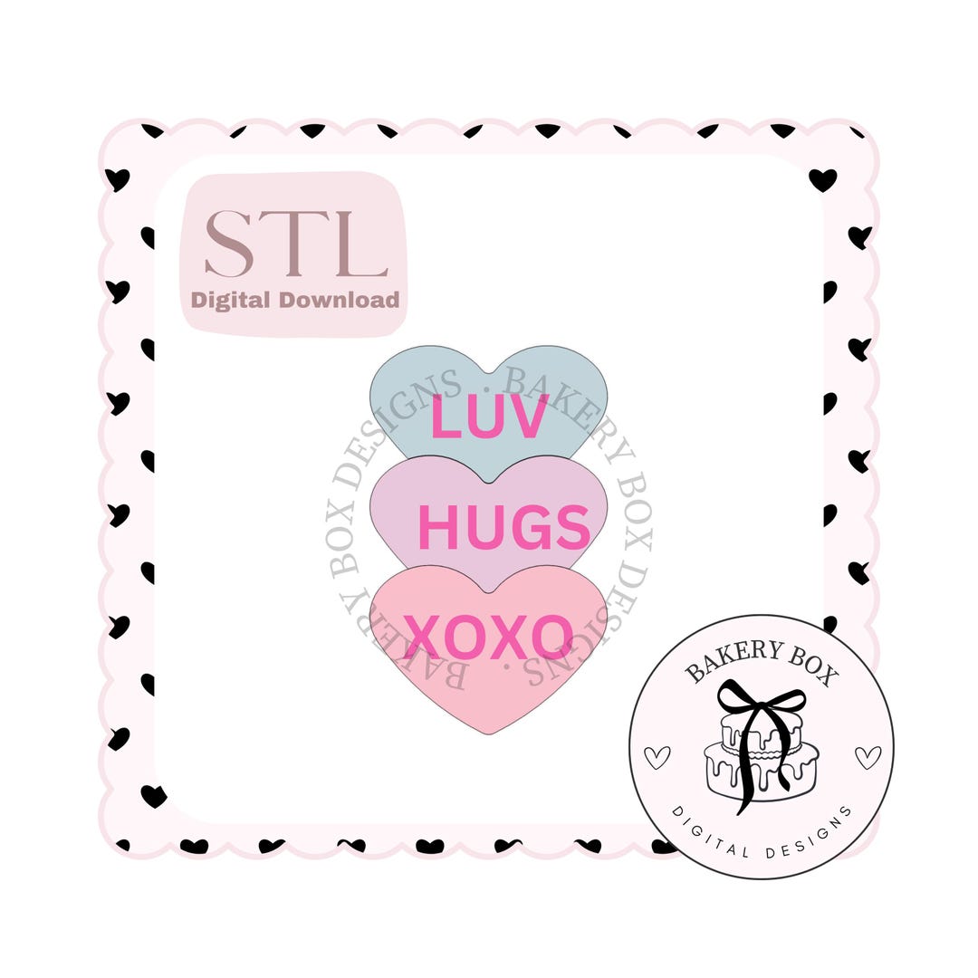 Heart Stack Cookie Cutters STL Digital Download - Etsy