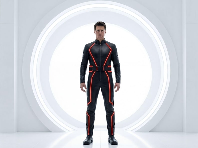 Tron Cosplay Costume - Tron Ares Inspired Leather Suit, Futuristic ...