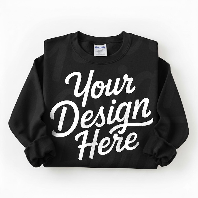 Gildan 18000 Sweatshirt Mockup Bundle, Flat Lay Folded (digital ...