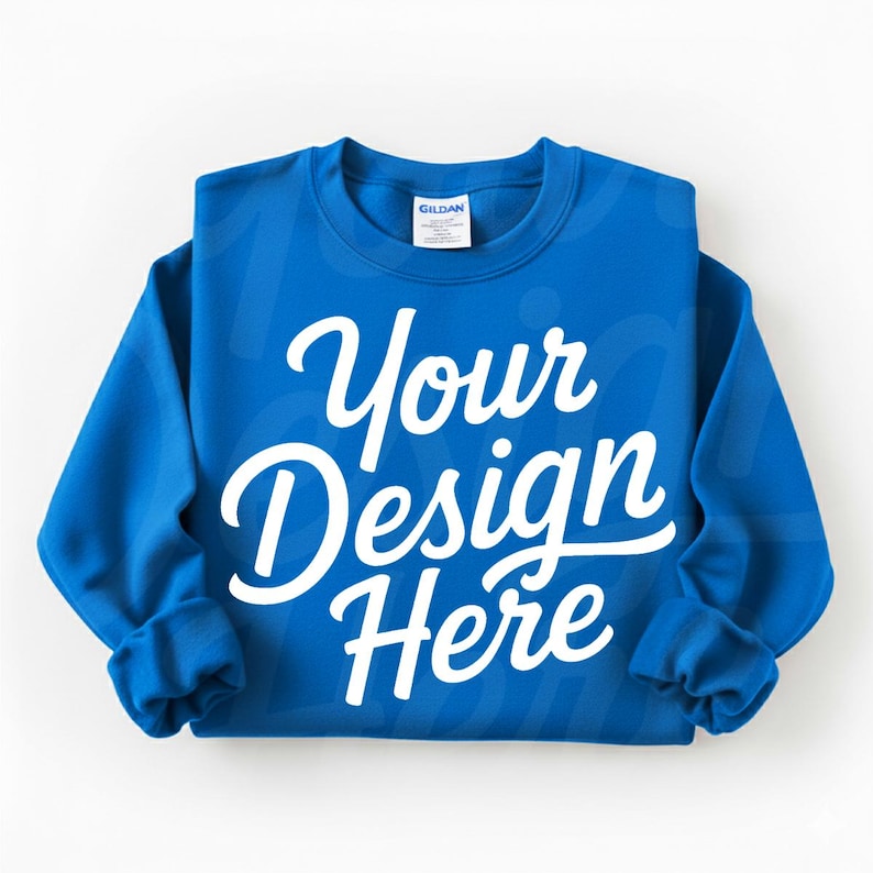 Gildan 18000 Sweatshirt Mockup Bundle, Flat Lay Folded (digital ...