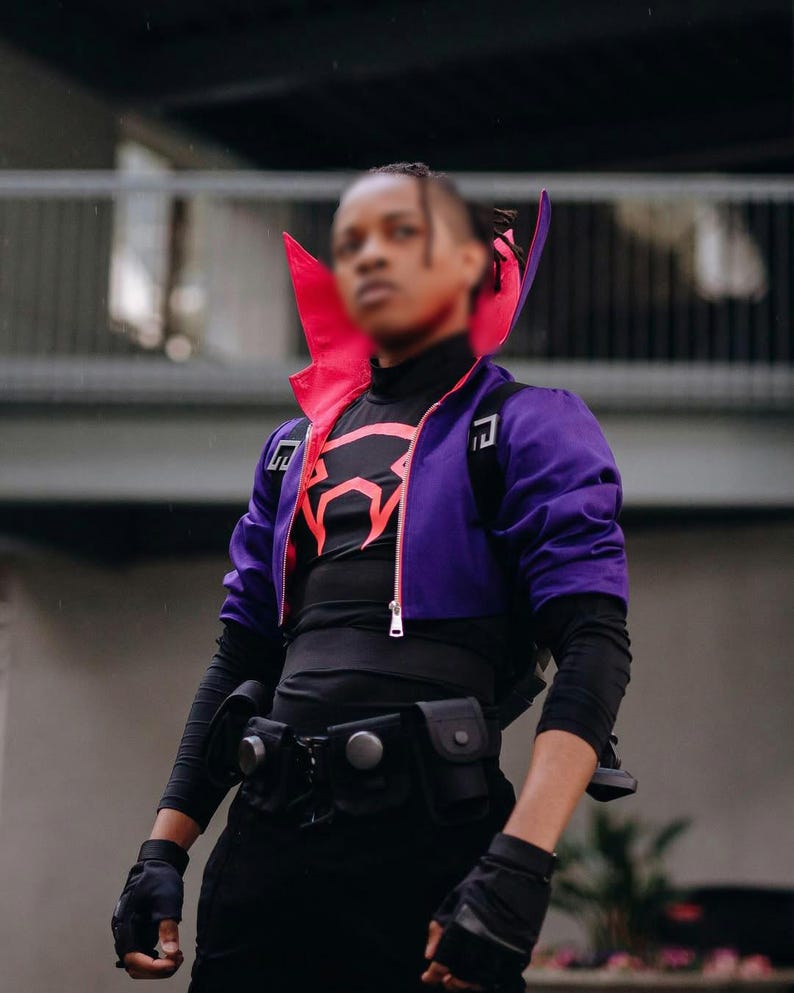 Miles Morales Prowler Jacket: Purple Spider-verse Cosplay Gift Costume ...