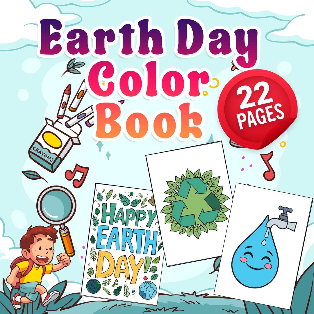 Earth Day Coloring Pages, Environmental Education Activity (PDF/JPG, 22 ...