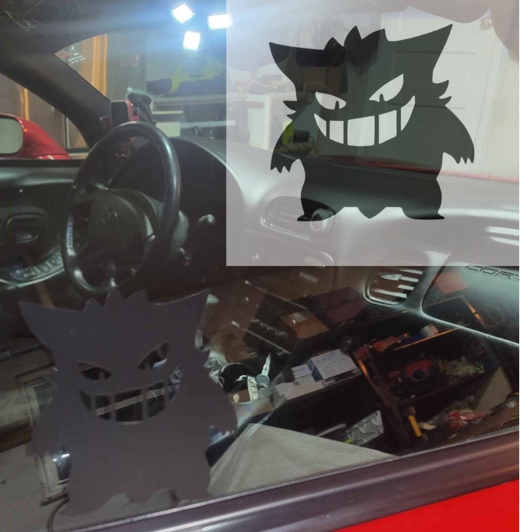 Gengar Decal Pokemon Gengar Car Decal Bumper Sticker Permanent Adhesive ...