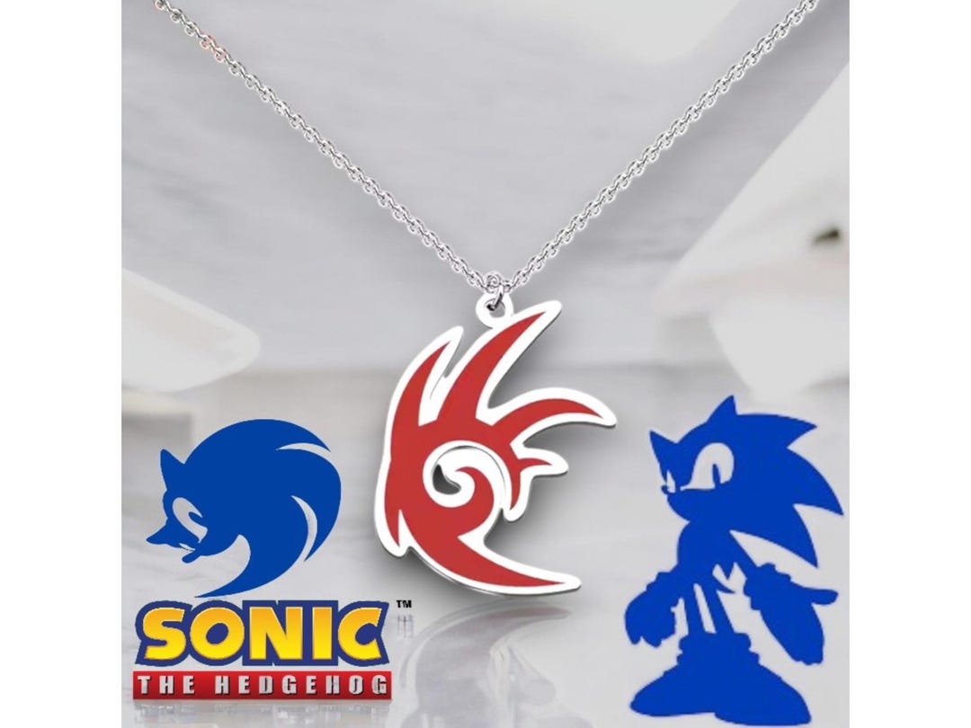 Sonic the Hedgehog Necklace, Sonic Cartoon Necklace, Anime the Hedgehog ...