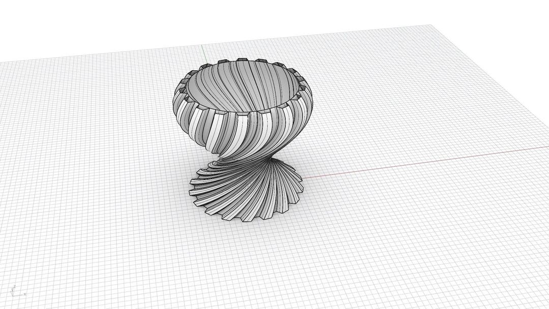 Parametric Twisted Vase Planter STL for 3D Print - Etsy