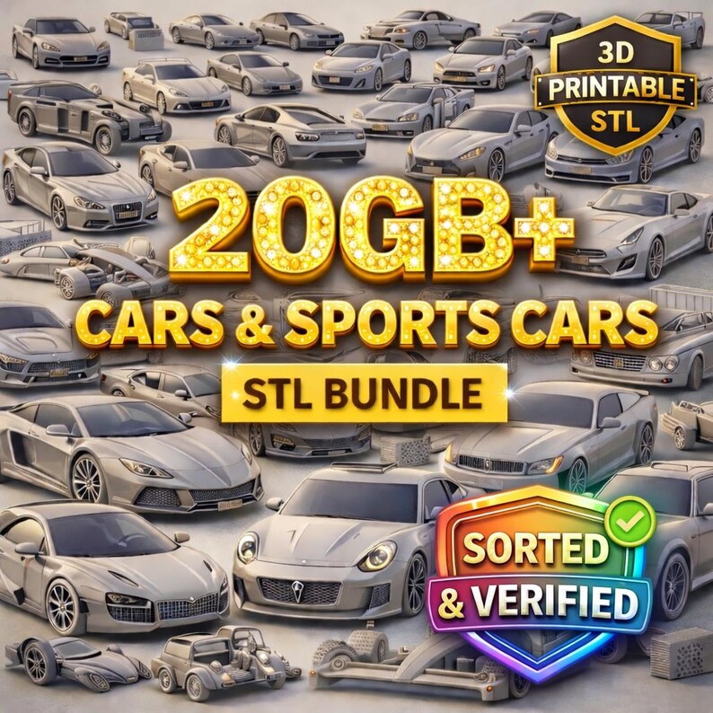 20GB+ Cars STL Bundle | 1:100 Files | Body 3D Models Collection - Etsy