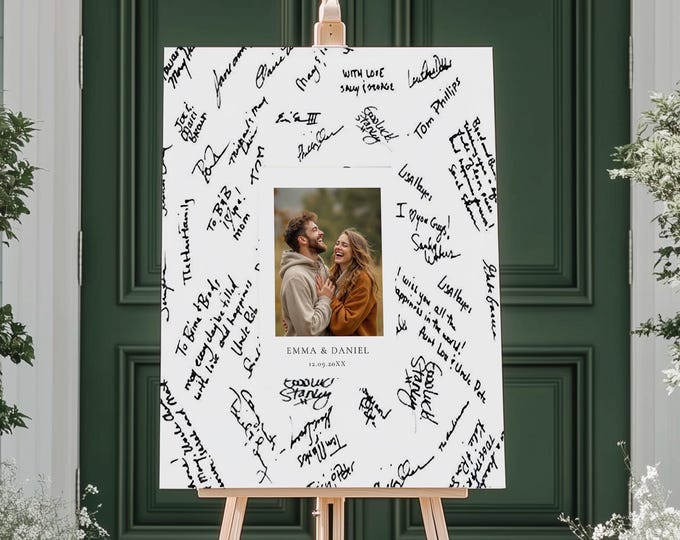 Photo Wedding Signature Board Template, Signature Sign, Modern Wedding ...
