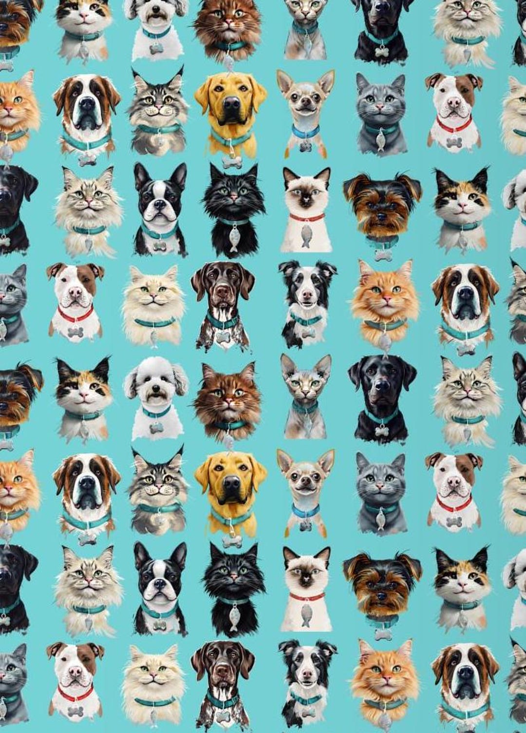 Purrfect Paws and Wagging Tails Wrapping Paper Rolls, 1pc - Etsy