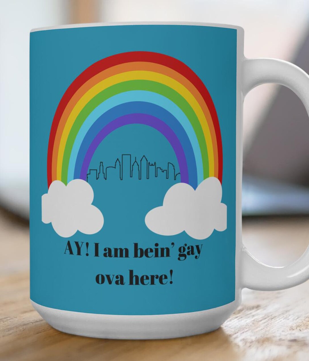 I Am Being Gay Over Here Mug 15oz Etsy