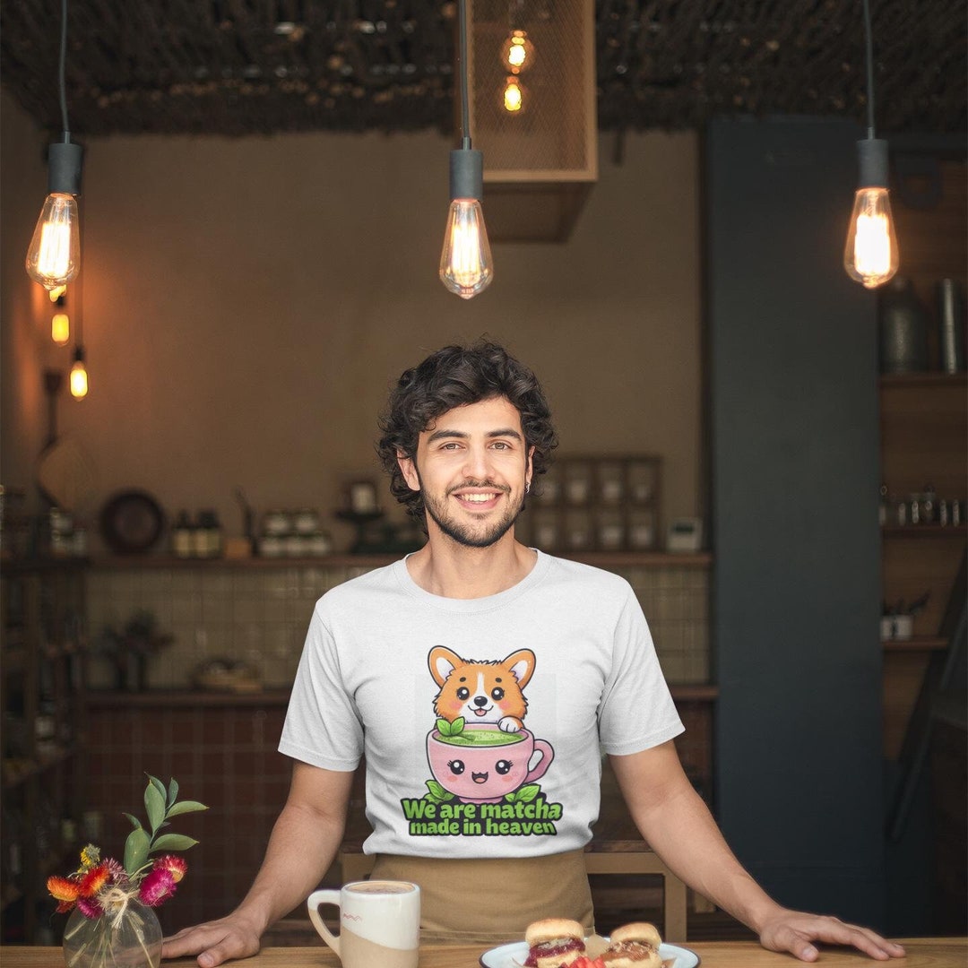 Corgi Love and Matcha Dreams T Shirt - Etsy