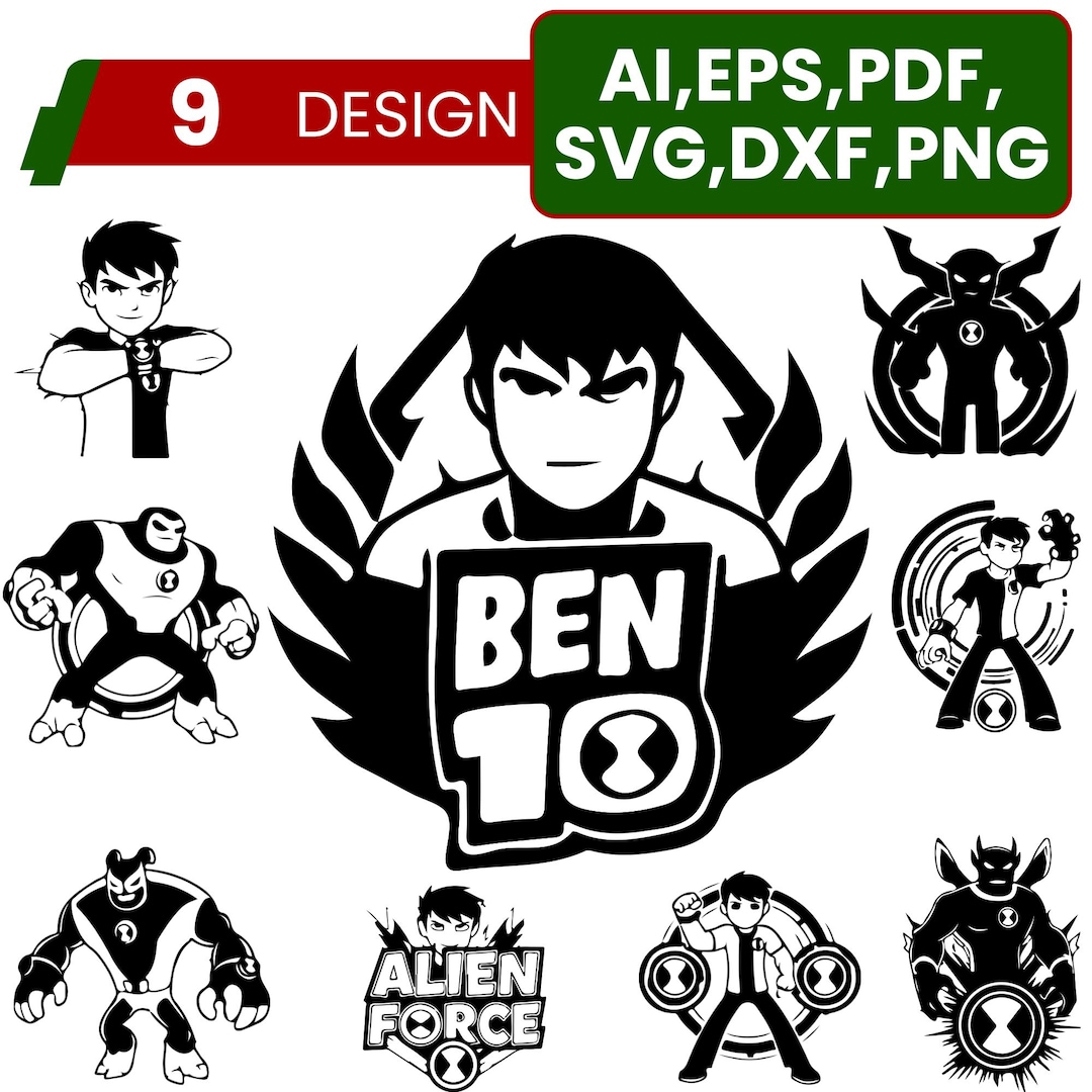 Ben 10 SVG Bundle, Ben 10 Alien Force SVG, Cartoon Network SVG, Ben 10 ...