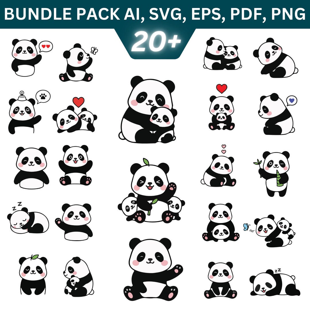 Panda SVG Cute Panda Svg Cute Panda Svg Cute Panda Clipart Panda Shirt ...
