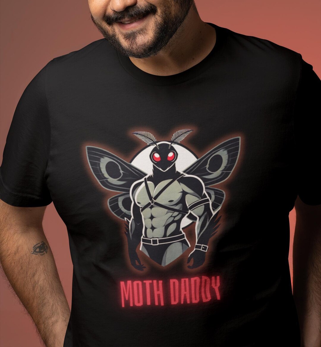 Moth Daddy Funny Mothman Cryptid Shirt, Thirst Trap Cryptid Tee, Unique ...