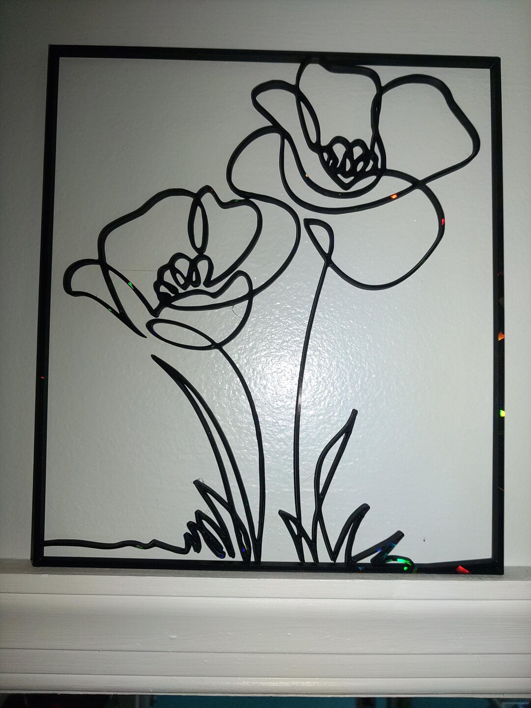 Single Line Floral Wall Art - Etsy