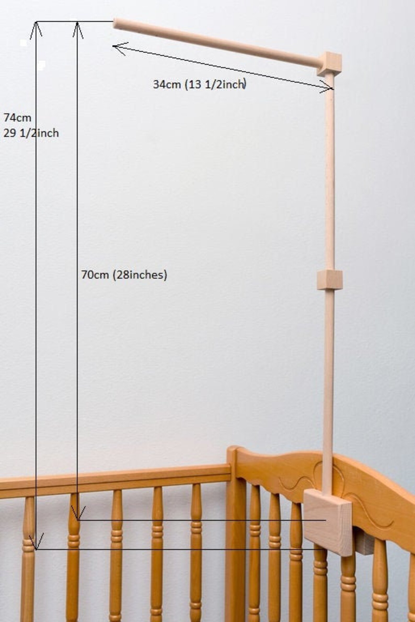 Baby Crib Wooden Mobile Arm Baby Mobile Stand Nursery Mobile - Etsy