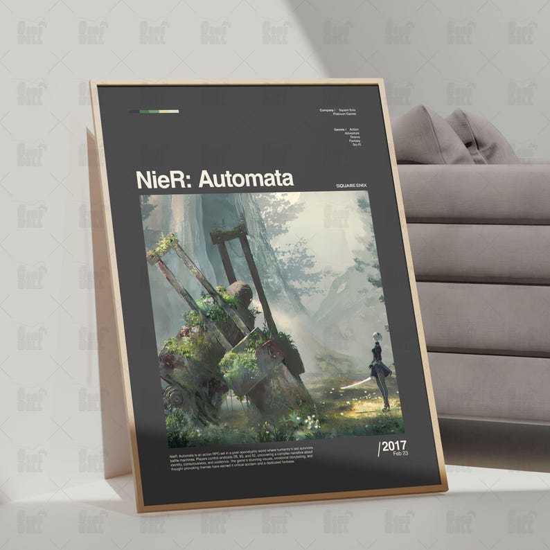 Nier Automata Poster, Gaming Room Poster, Gaming Wall Poster, Gaming ...