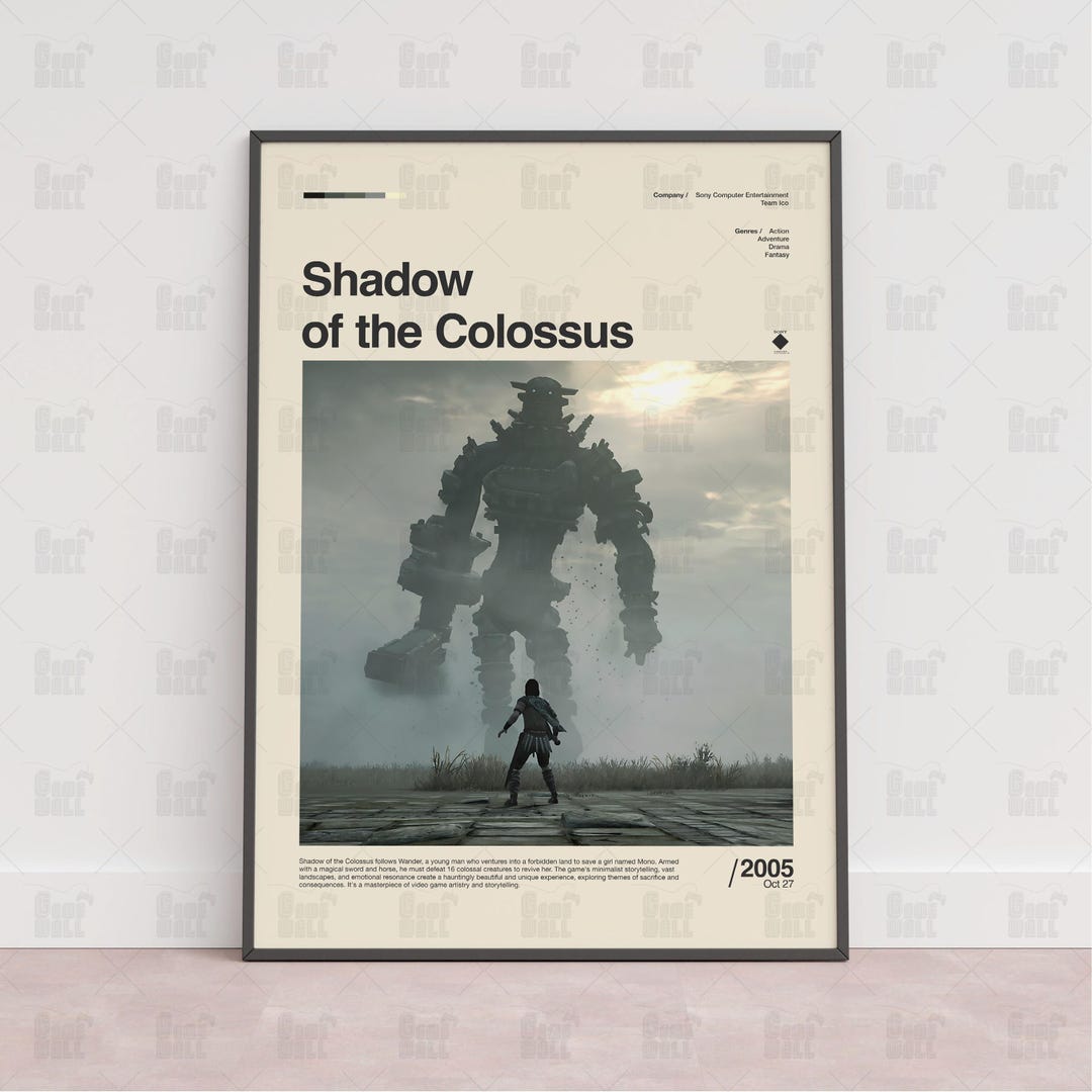 Shadow of the Colossus Poster, Gaming Room Poster, Gaming Wall Poster ...