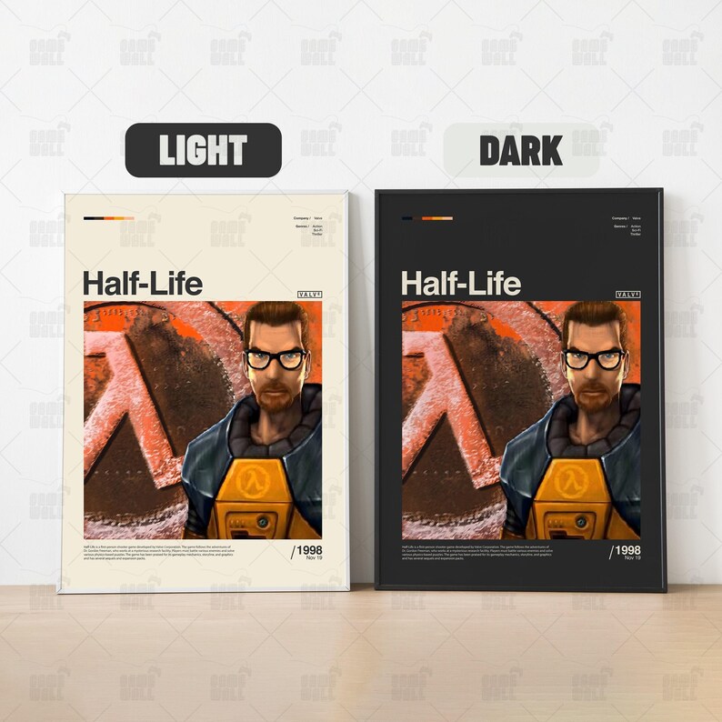 Half-life Poster, Gaming Room Poster, Gaming Wall Poster, Gaming Print ...
