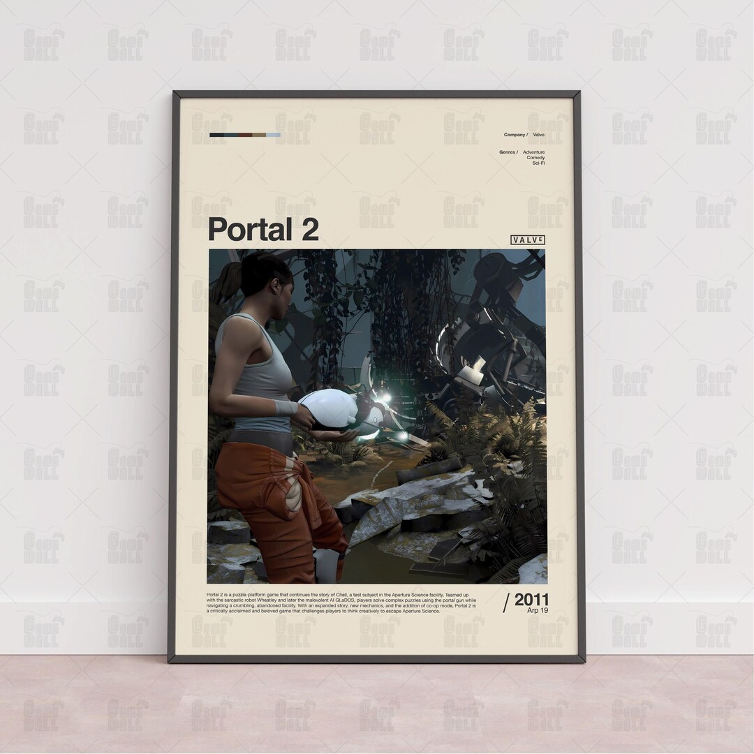 Portal 2 Poster, Gaming Room Poster, Gaming Wall Poster, Gaming Print ...