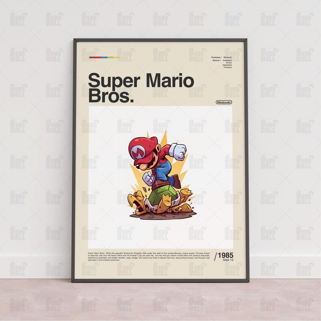 Super Mario Bros Poster, Gaming Room Poster, Gaming Wall Poster, Gaming ...
