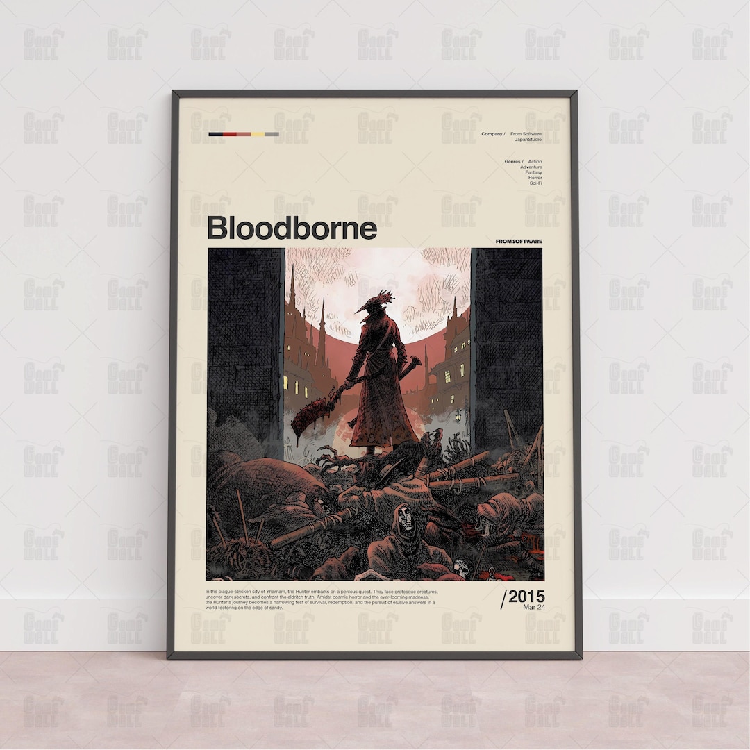 Bloodborne Poster, Gaming Room Poster, Gaming Wall Poster, Gaming Print ...