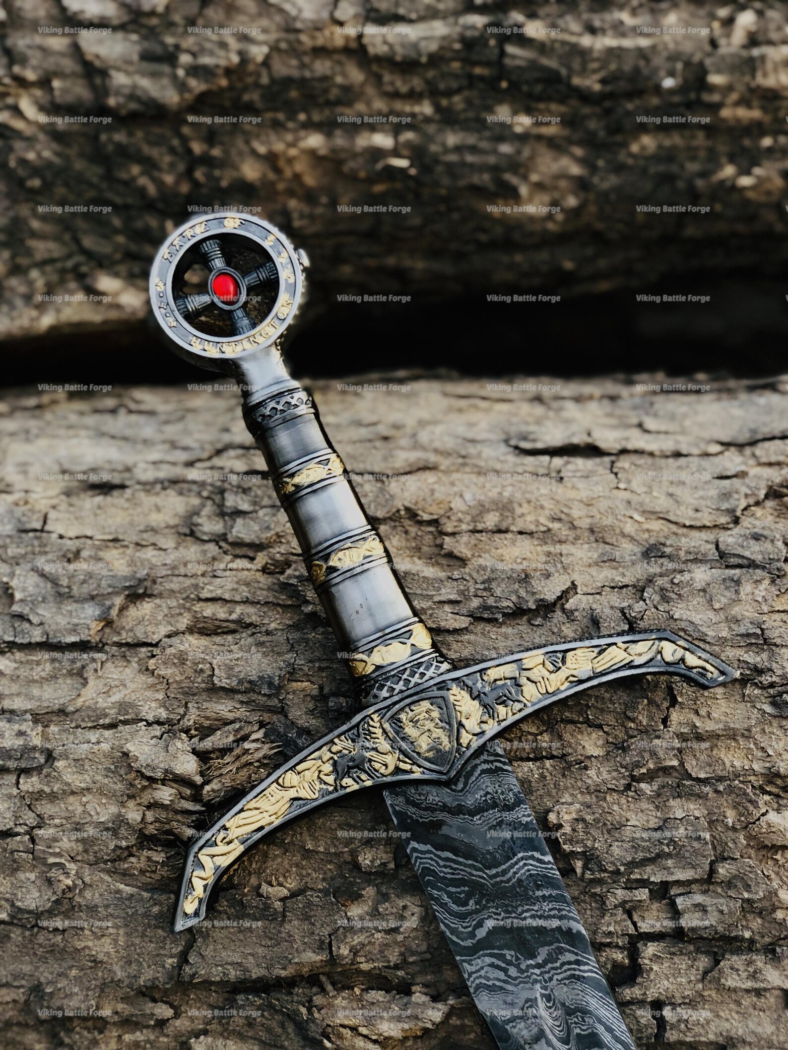 Excalibur Sword Replica | King Arthur Sword | Handmade Damascus Steel ...