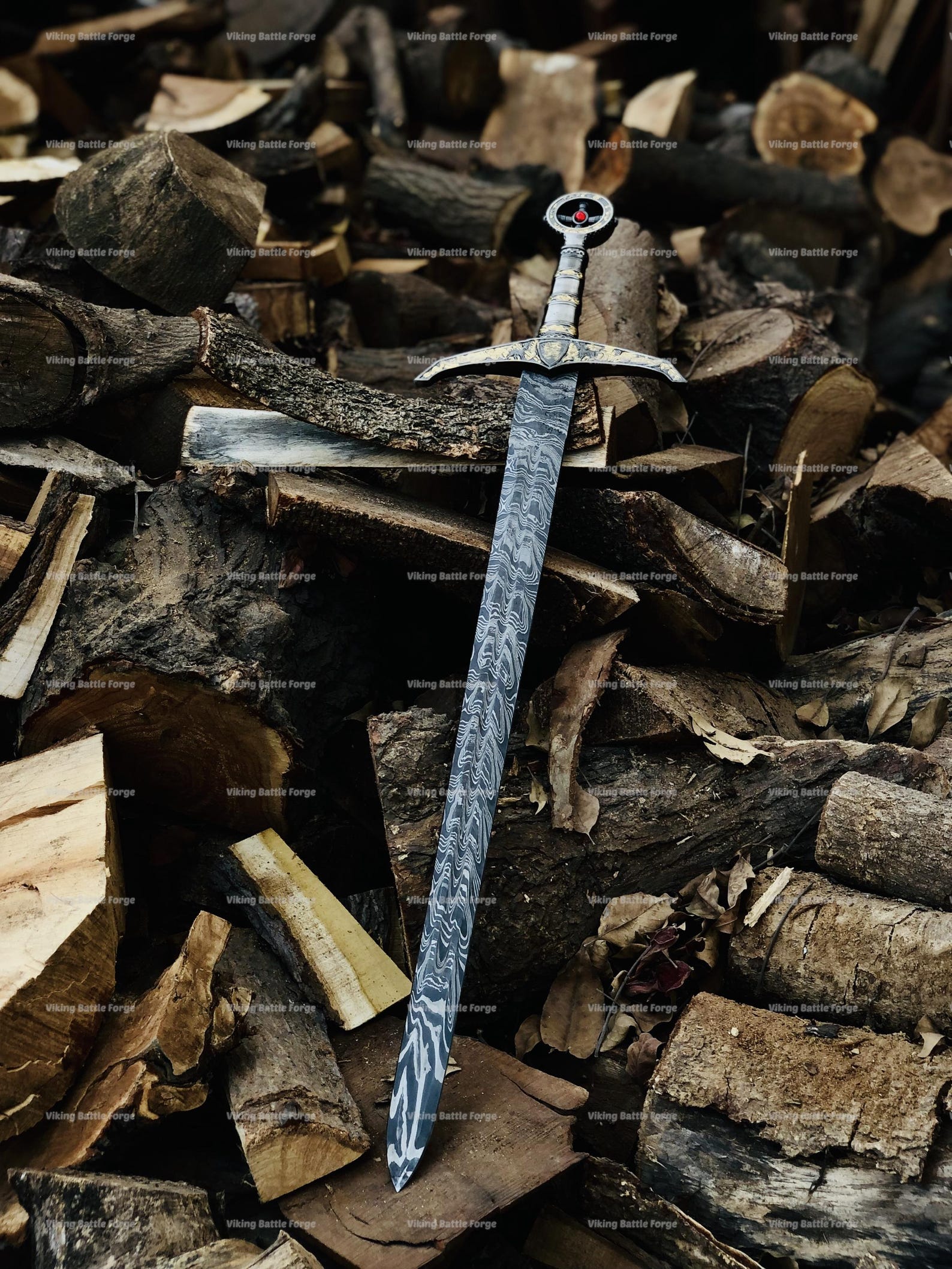 Excalibur Sword Replica | King Arthur Sword | Handmade Damascus Steel ...